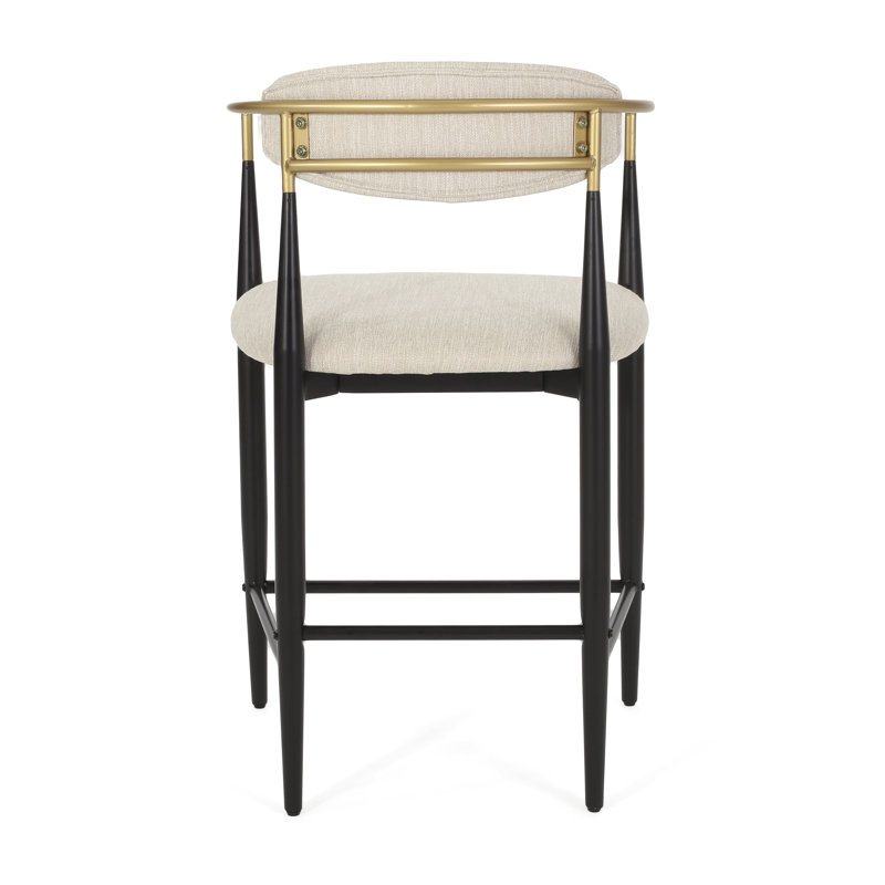 Willa Arlo Interiors Maconay Breck Fabric And Iron 25 Inch Counter Stools (Set Of 2) | Wayfair